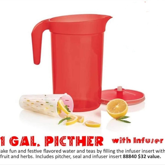 Tupperware | Kitchen | Tupperware Gallon Pitcher W Infuser | Poshmark